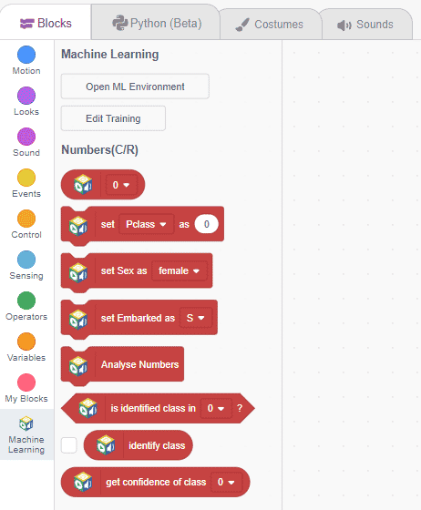 Number Classifier and Regression (ML) - Blocks, Python Functions ...